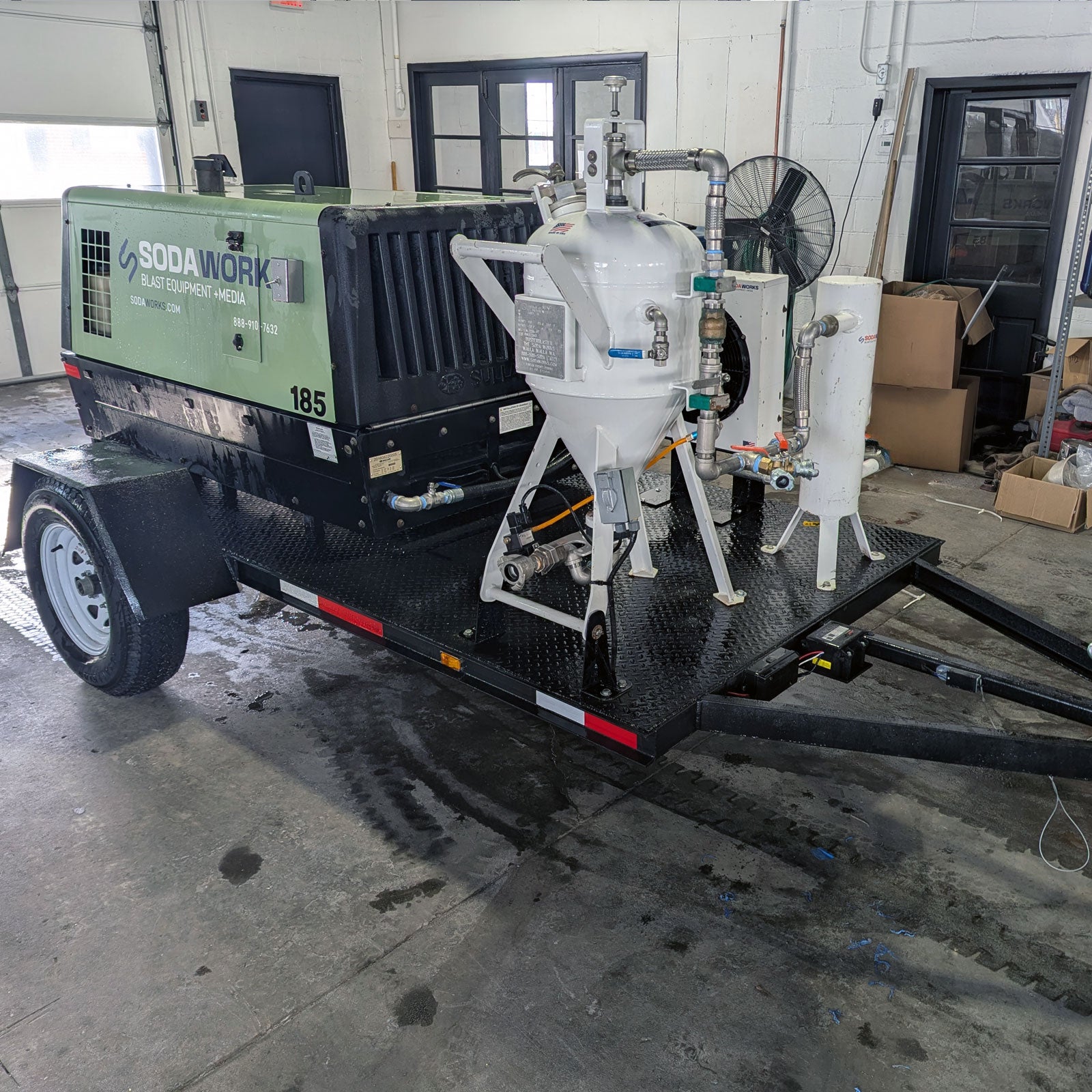 Pre Owned 2016 Soda Works Mobile System 185 CFM (201608220005, 350 Hou